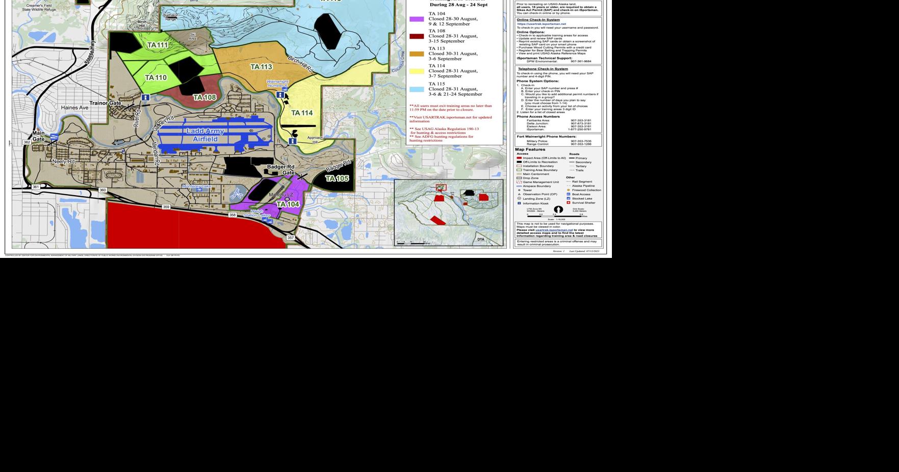Fort Wainwright releases 2023 fall hunting maps | Outdoors | newsminer.com