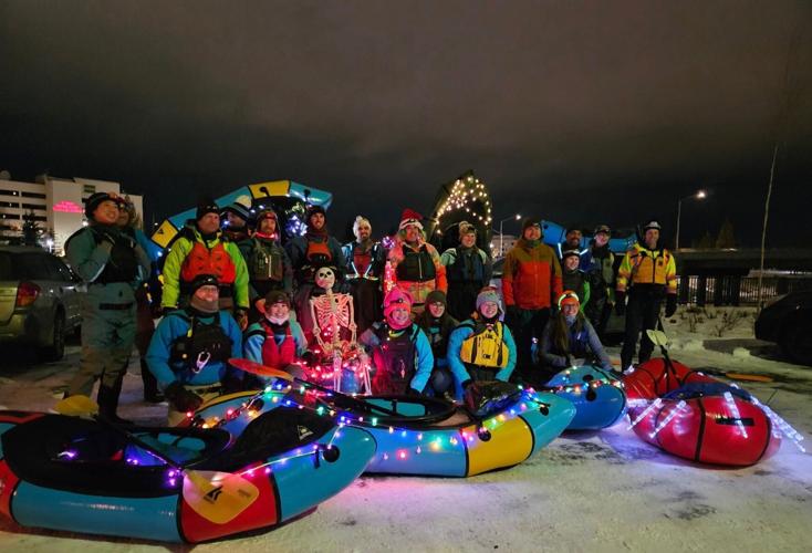 Paddlers celebrate change of season with glow float | Kris Capps | newsminer.com