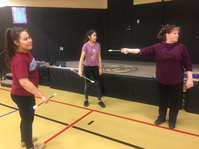 Cantwell gets a lesson in baton basics | Our Town | newsminer.com
