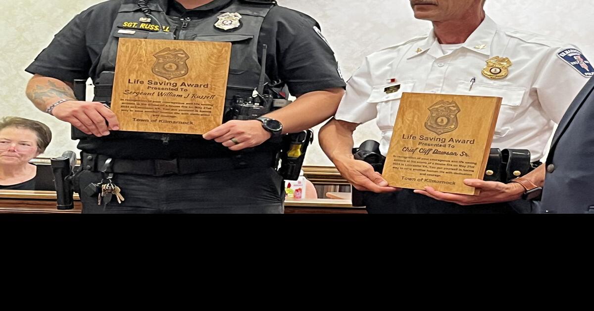 Kilmarnock Police officers recognized for life-saving rescue | News ...