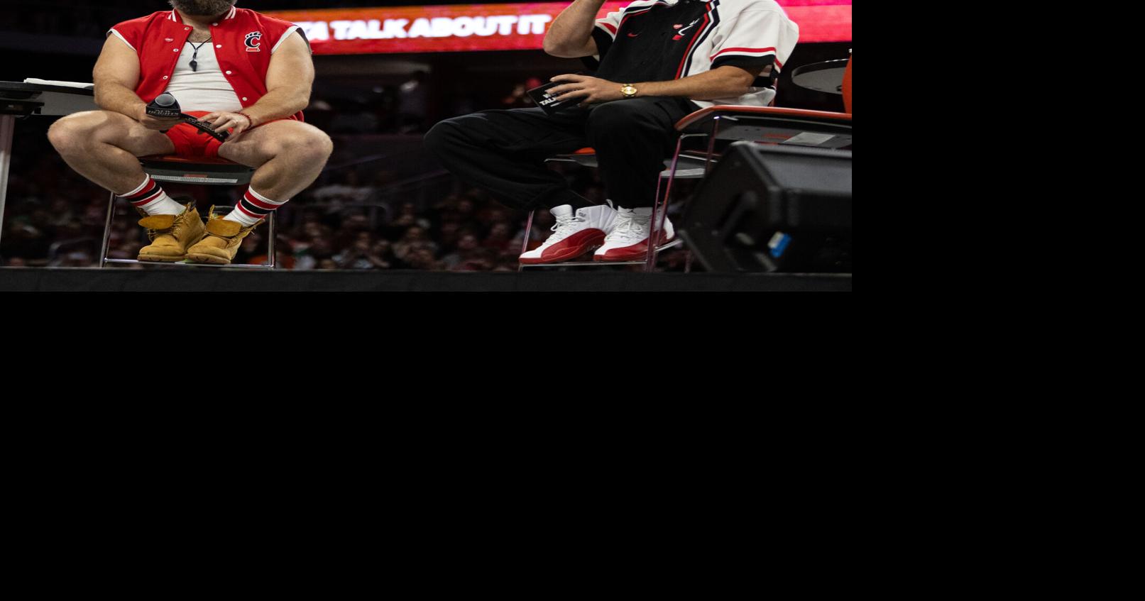 New Heights: Travis and Jason Kelce return to UC to debut live edition ...