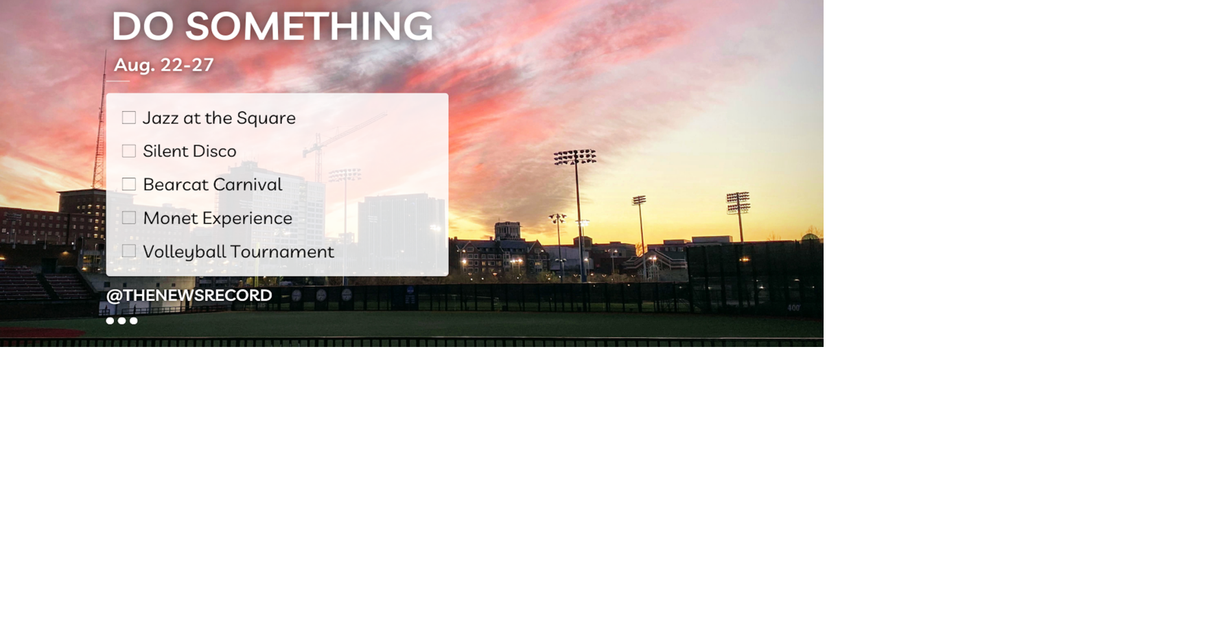 Get out and do something (Aug 22–27) | Life and Arts | newsrecord.org