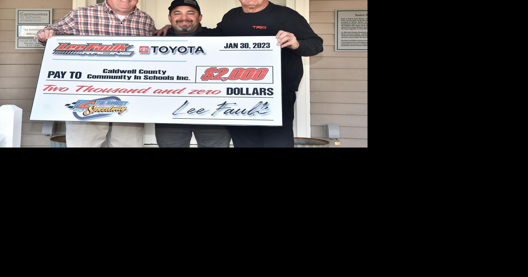 Faulk Racing helps Communities In Schools with donation | Sports ...