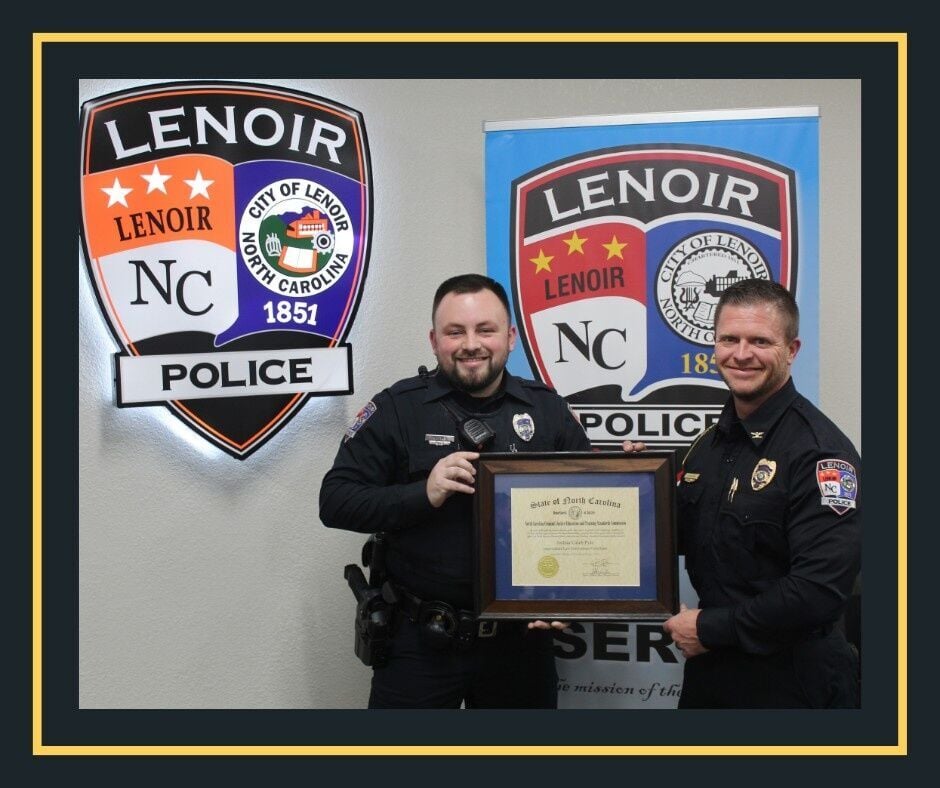Lenoir officer earns certificate | Archives | newstopicnews.com