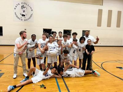 Kate Collins Middle School basketball team wins area championship
