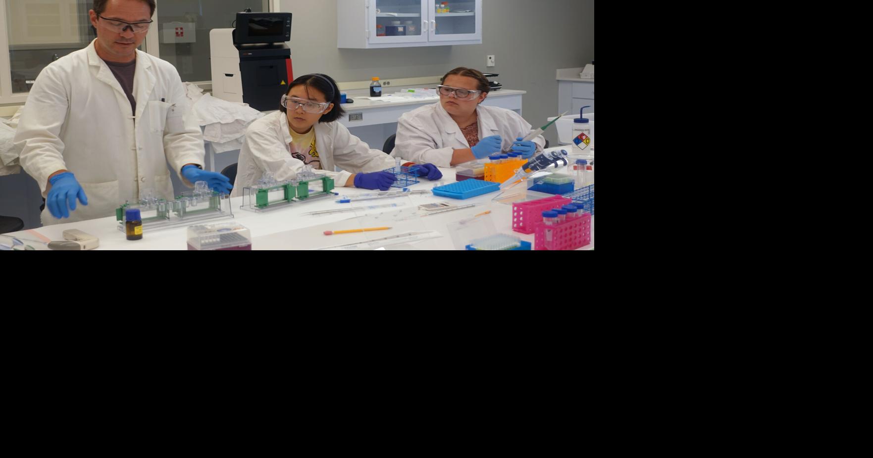 High school students go in the lab for Blue Ridge biomanufacturing camp
