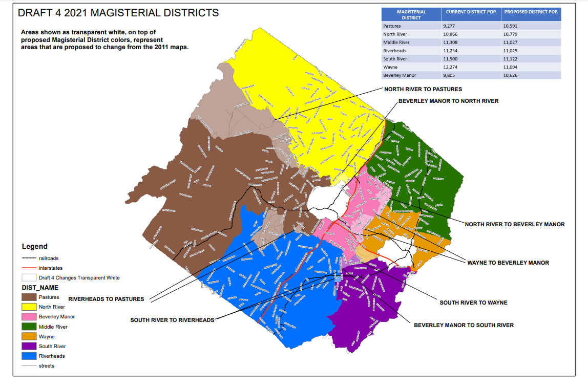 In response to criticism from residents, Augusta County drafts fourth map for redistricting