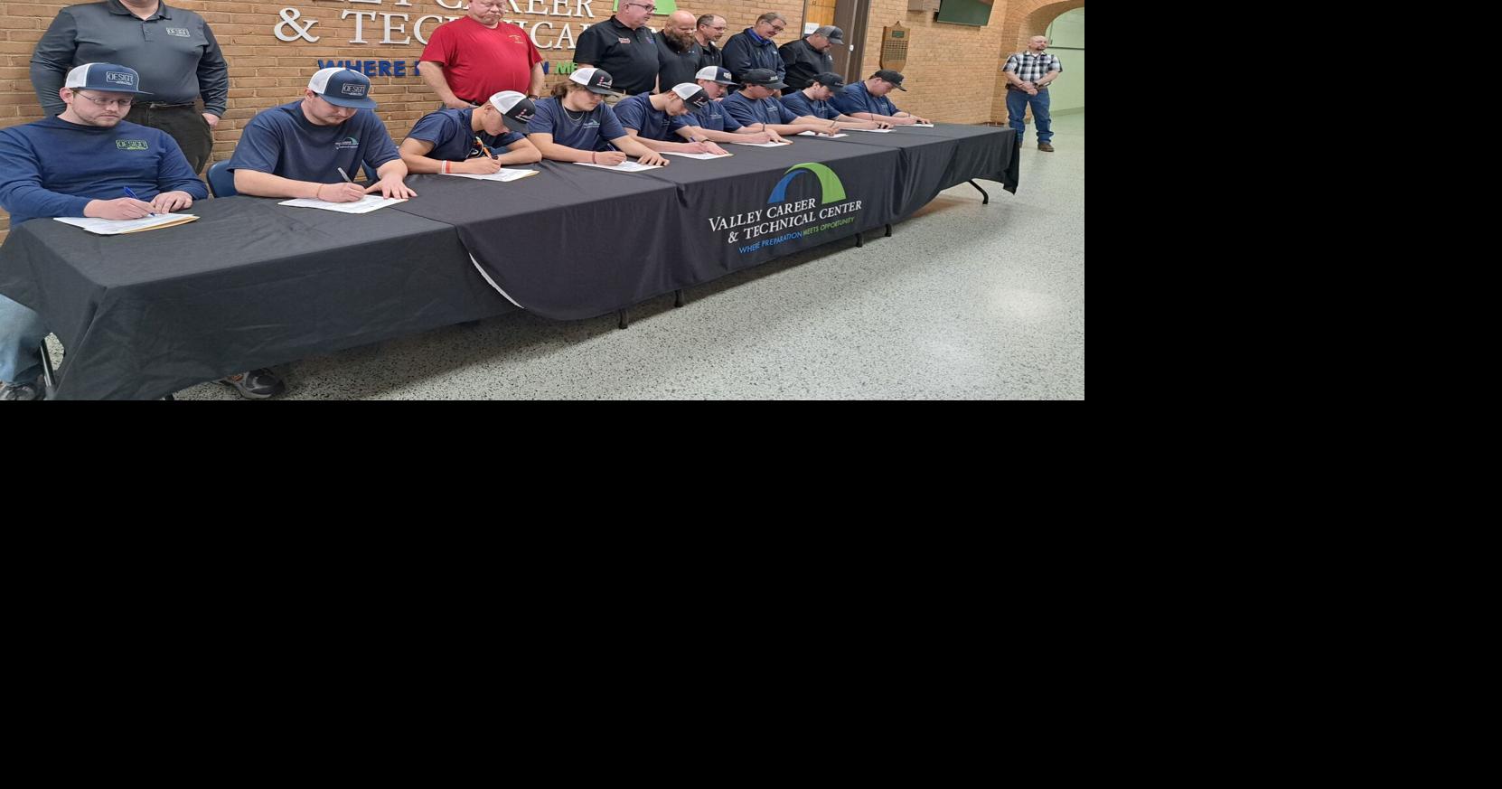 Valley Career and Technical Center students sign apprenticeship agreements