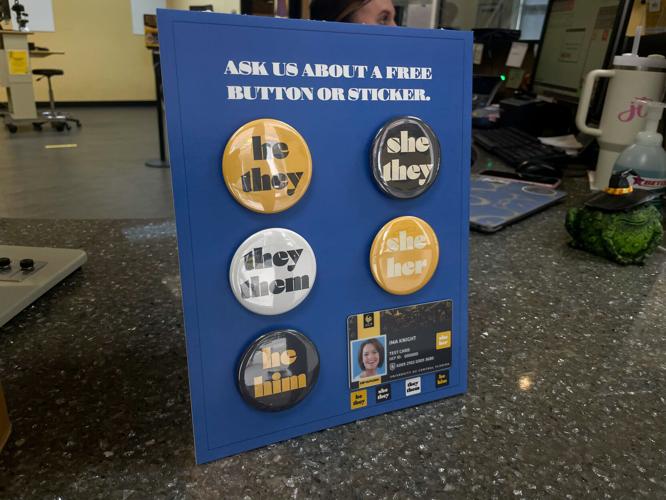 New gender pronoun decals for ID cards available at Card Services ...