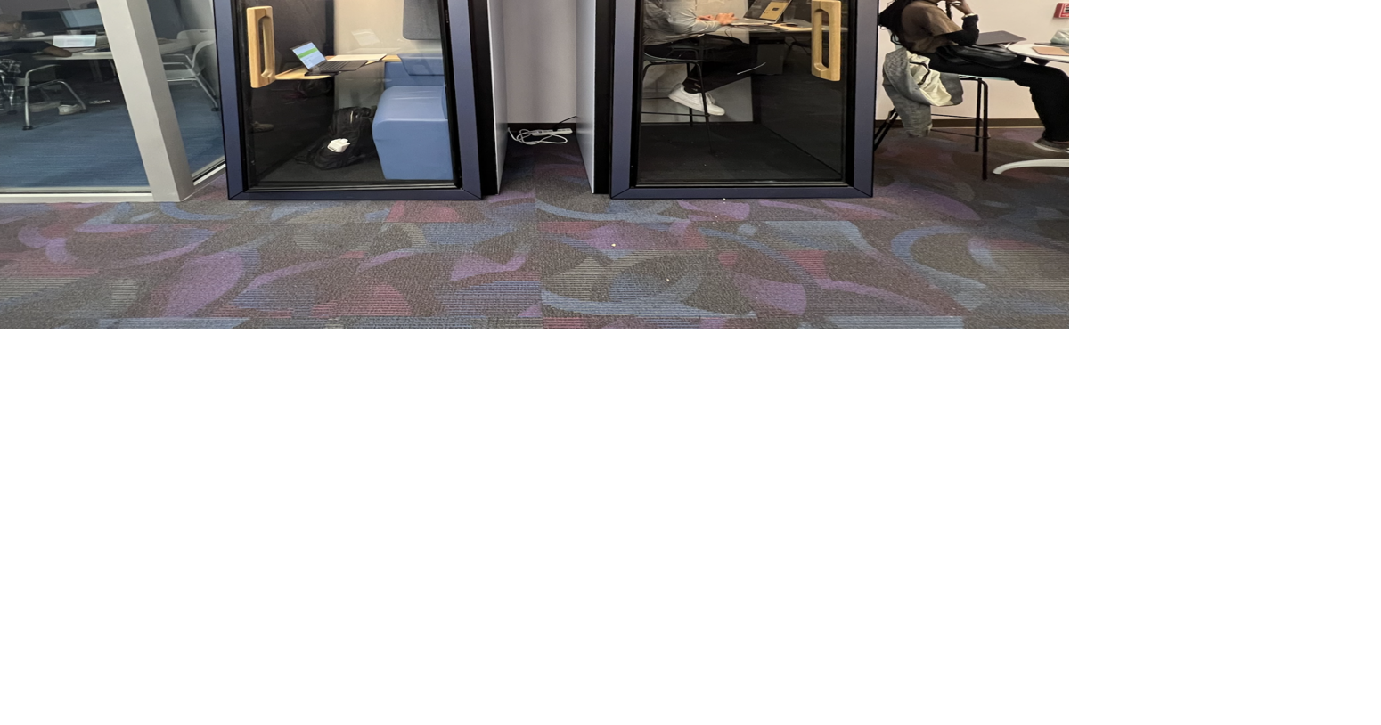 New steelcase quiet pods added to John C. Hitt Library | News | The Charge