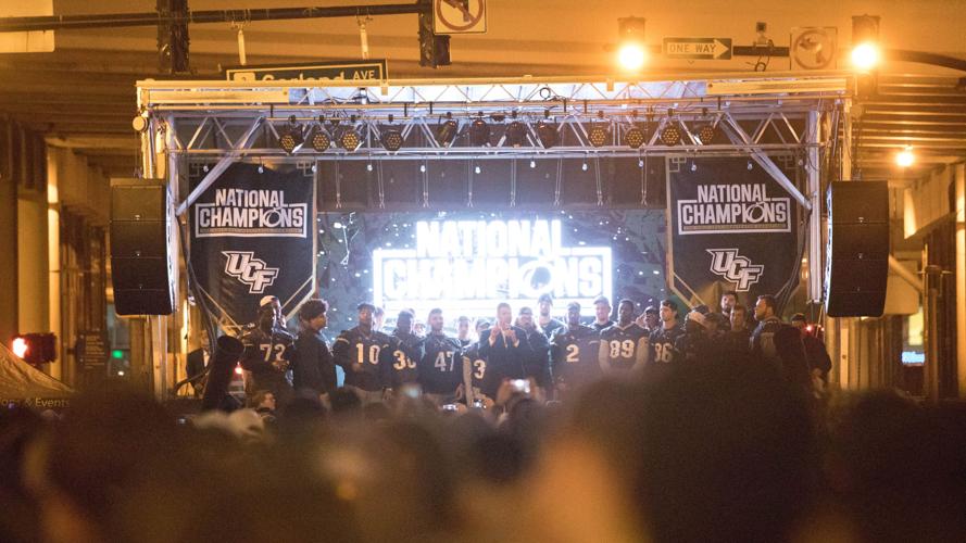 UCF celebrates undefeated season with downtown block party | Sports ...