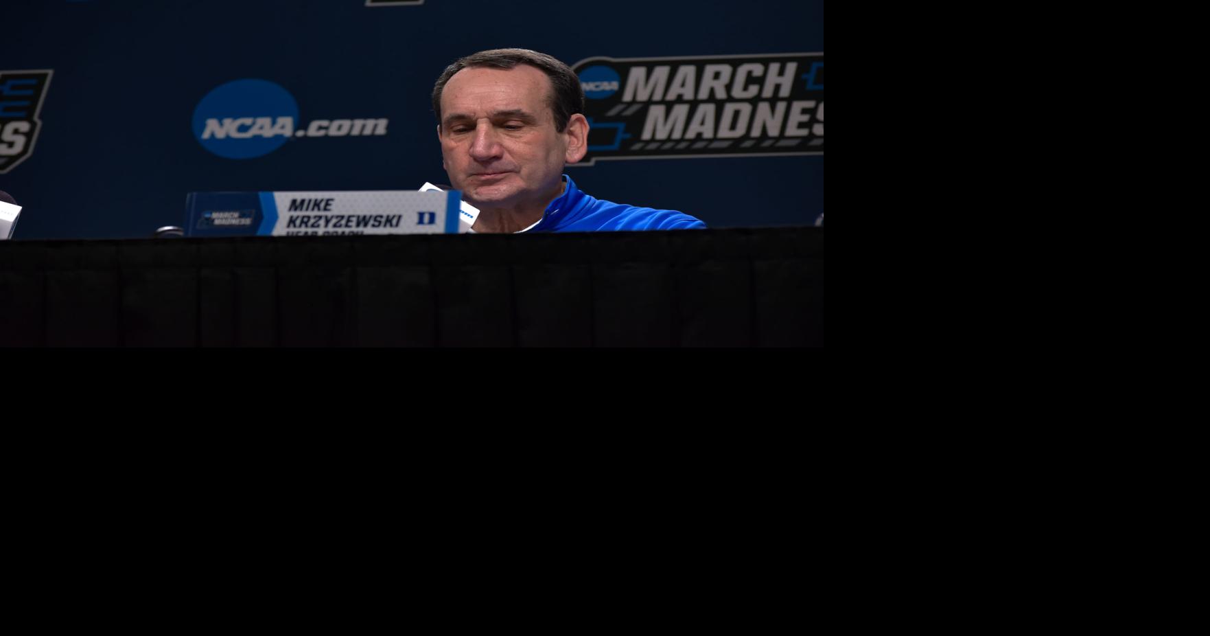 Duke head basketball coach Mike Krzyzewski gets emotional after win ...