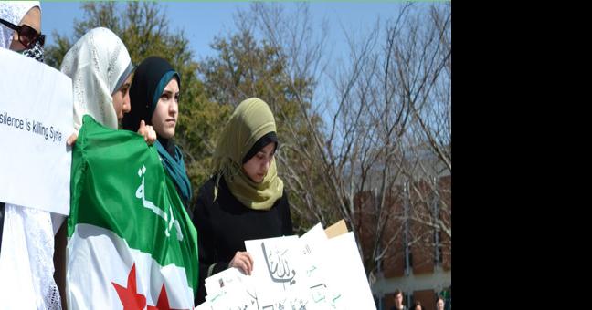 Flash mob protest on campus brings awareness to Syrian oppression ...