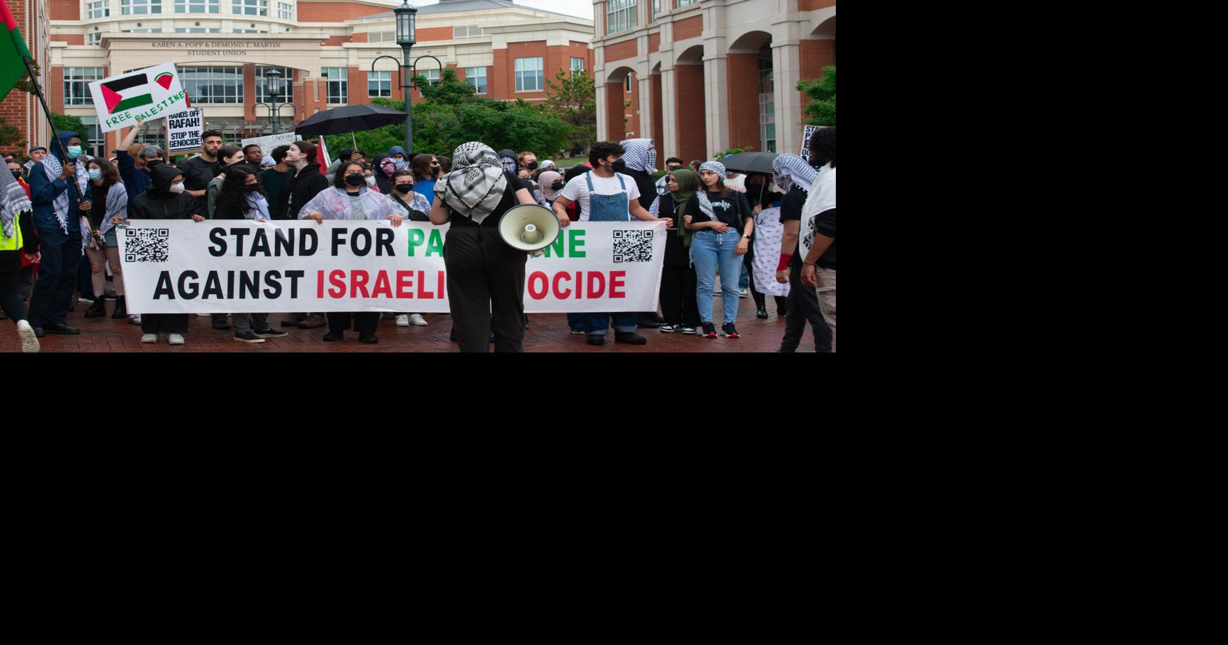 Gaza solidarity encampment holds rally on day 11 of their protest at ...