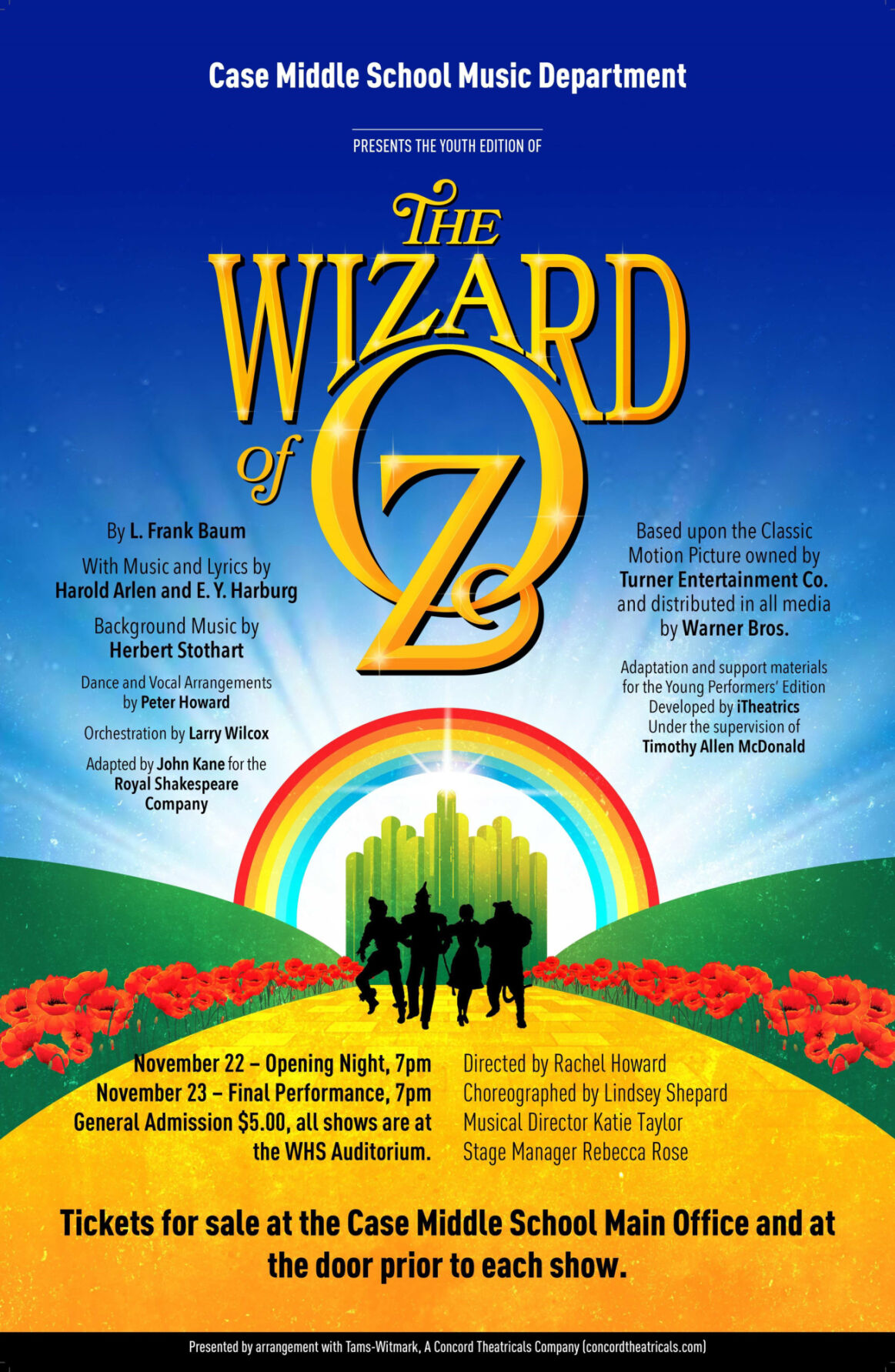 Case Middle School staging ‘Wizard of Oz” Friday, Saturday ...