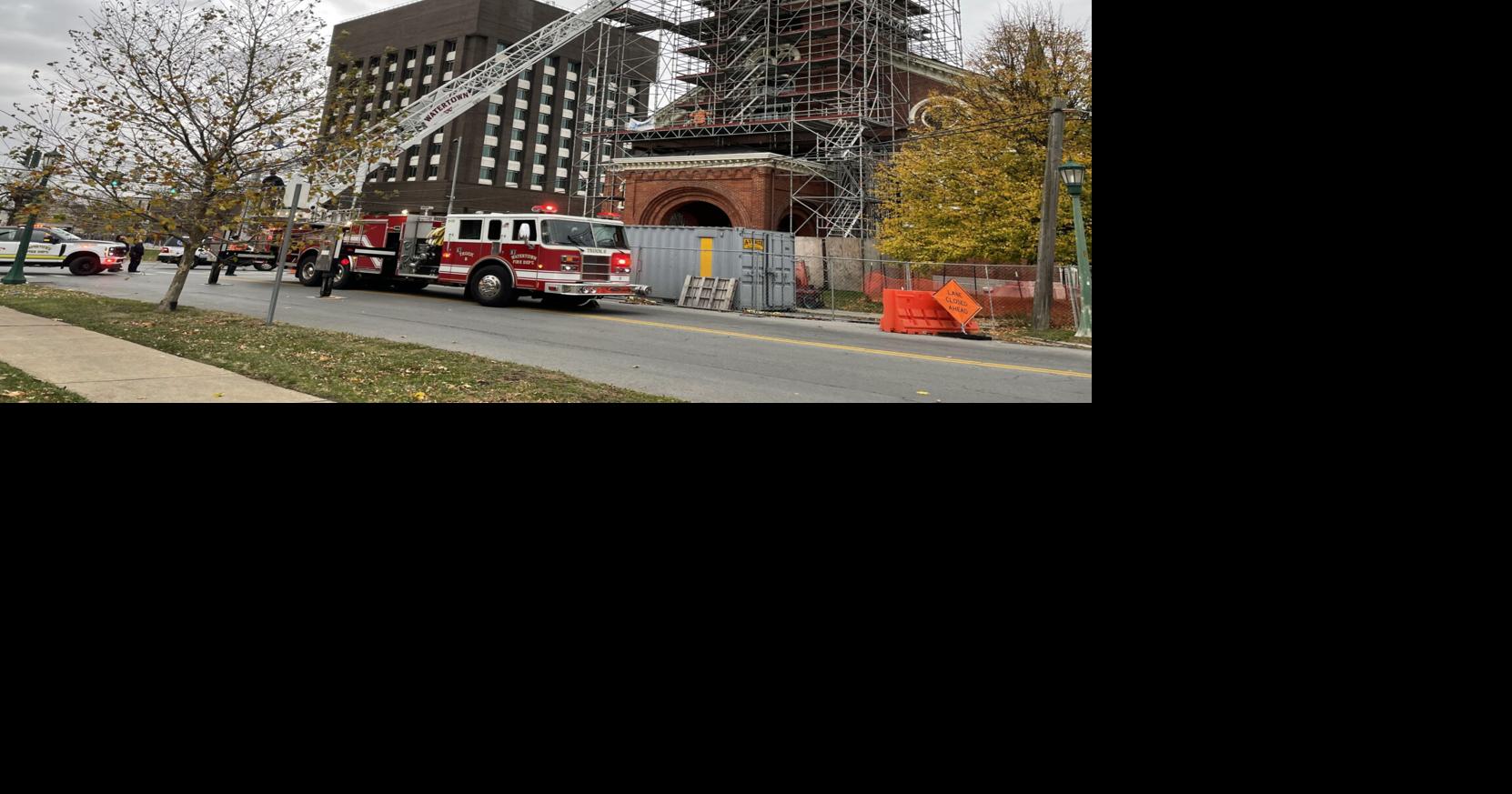 City’s ladder truck helps rescue steeple worker | Police Blotters ...