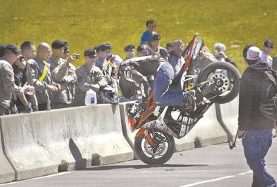 Motorcycle stunt rider impresses at Fort Drum | News | nny360.com