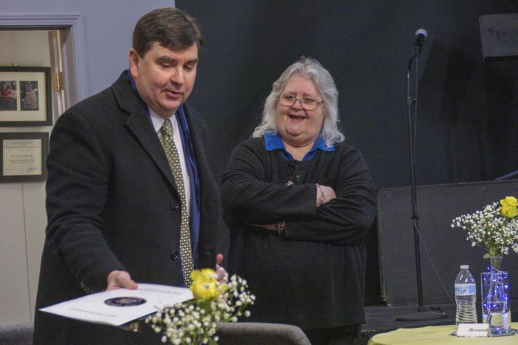 State Sen. John Mannion honors Nancy Fox upon her retirement ...