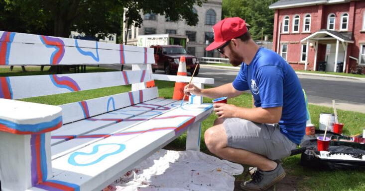 PHOTO: Park bench becomes canvas in Saranac Lake | Community Notes ...