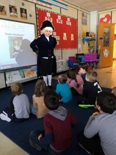 President George Washington visits Minetto Elementary first-graders ...
