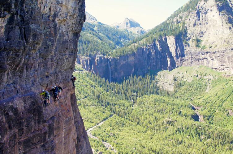 Between a rock and a high place, facing down a 300-foot drop | Arts and ...