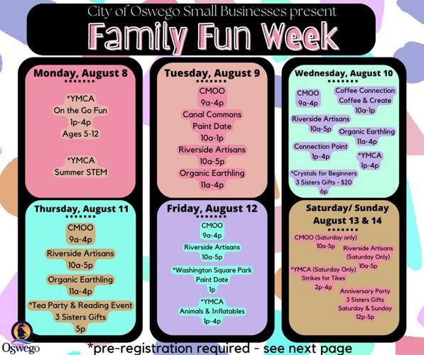 City of Oswego offers “Family Fun Week” initiative with local, small ...