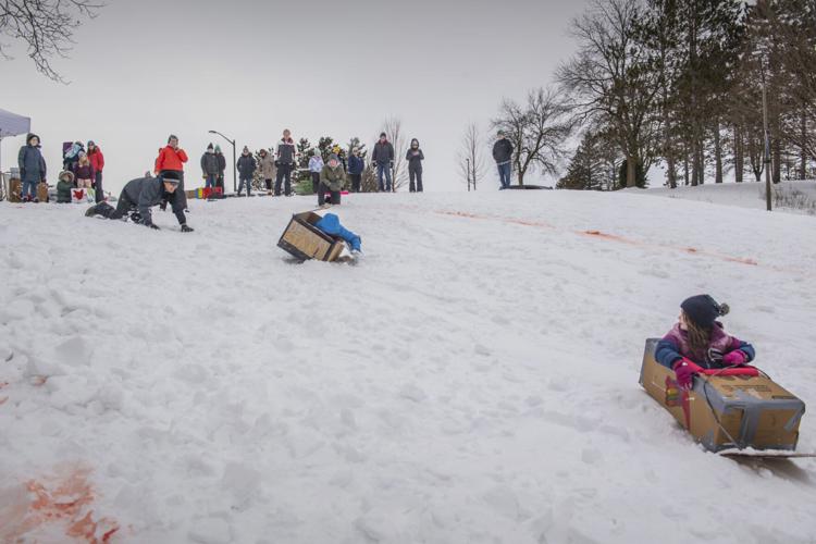 PHOTOS: Cardboard sled competition in Canton | Kidscontent | nny360.com