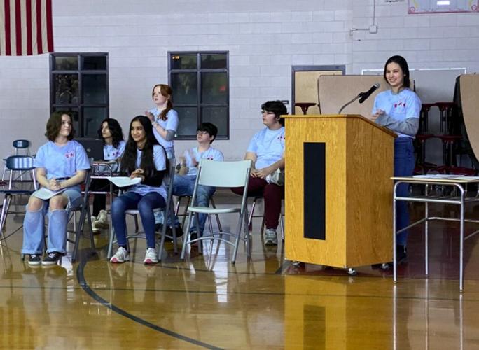 Students recognize fellow students during J.W. Leary Junior High awards ...