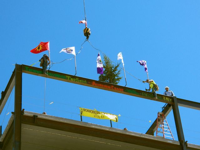 Ironworkers hold topping out ceremony at casino hotel | News | nny360.com