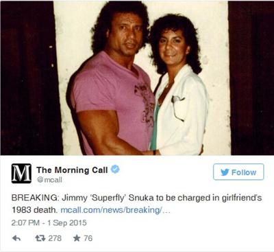 Wrestler Jimmy ‘Superfly’ Snuka charged in girlfriend’s 1983 death ...