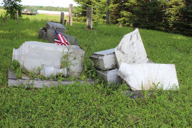 Volunteers working to rehabilitate historic Pinckney Corners Cemetery ...