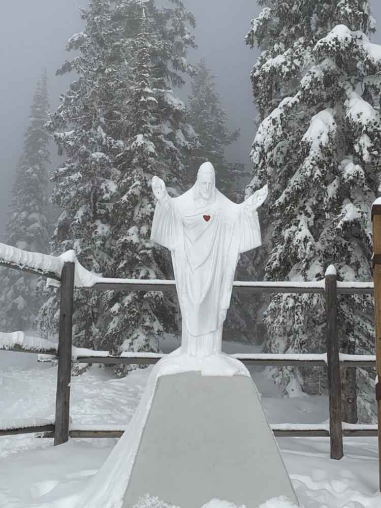 ‘Big Mountain Jesus’ statue in Montana, dedicated to 10th Mountain ...