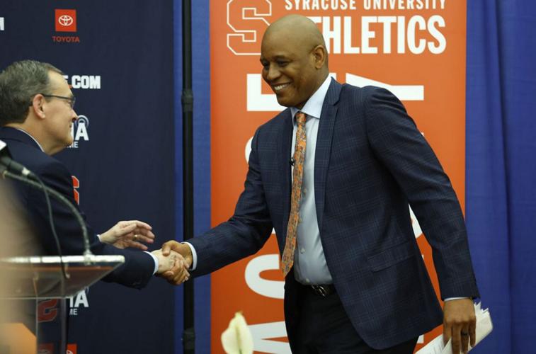 College men’s basketball: Autry introduced as Syracuse head coach ...
