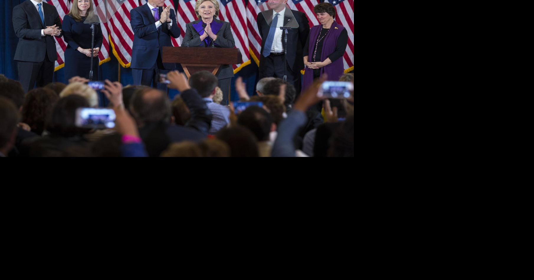 ‘This is painful’: Hillary Clinton addresses stunned staff and nation ...