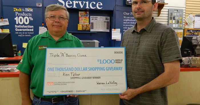 Winner of Triple “A” Building Center’s Shopping Spree | News | nny360.com