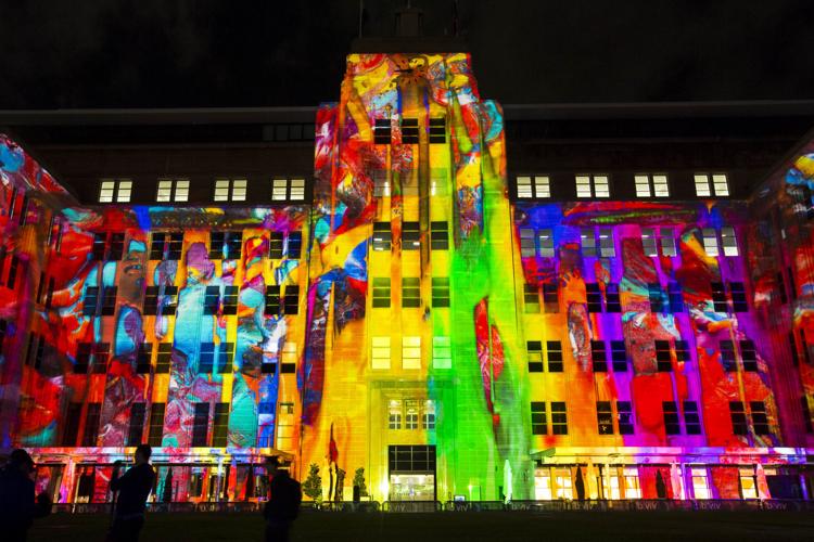 Art on the outside Museums move powerful displays to facades | Arts and ...