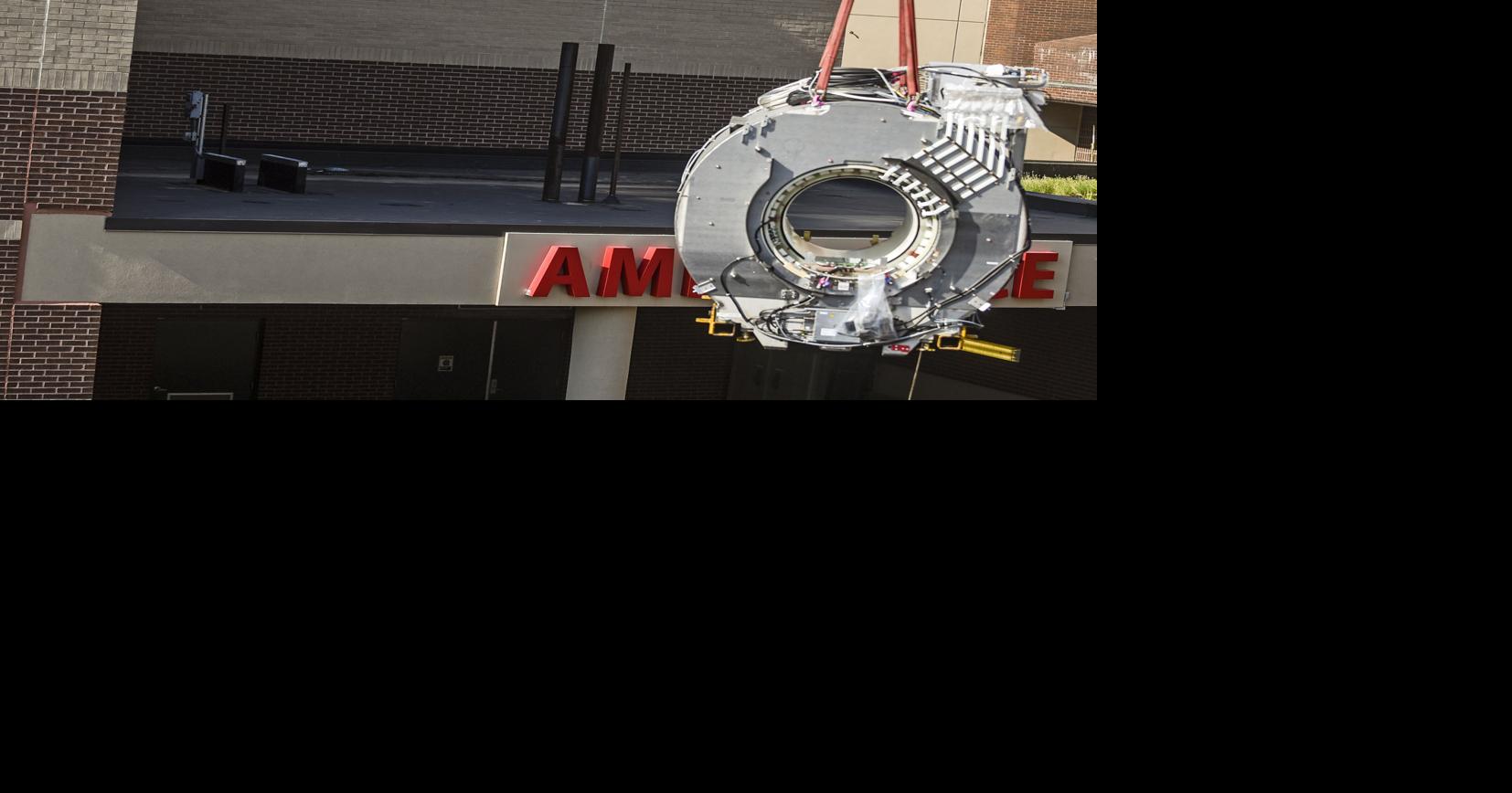 Crane helps install 7-ton MRI machine via Samaritan roof | News ...