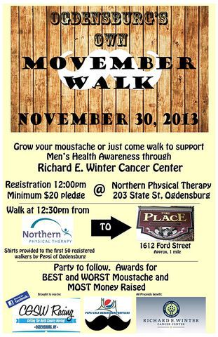 Movember Walk Set Nov 30 To Aid Center | News | nny360.com