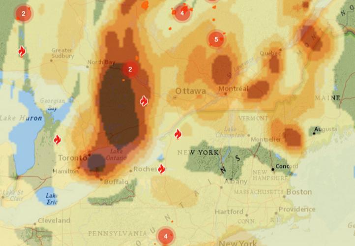 No short-term relief in sight for smoke drifting to NNY from Quebec ...