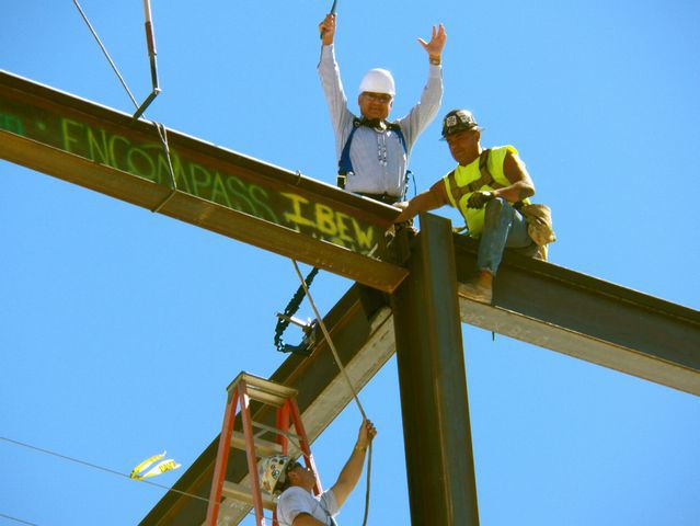 Ironworkers hold topping out ceremony at casino hotel | News | nny360.com