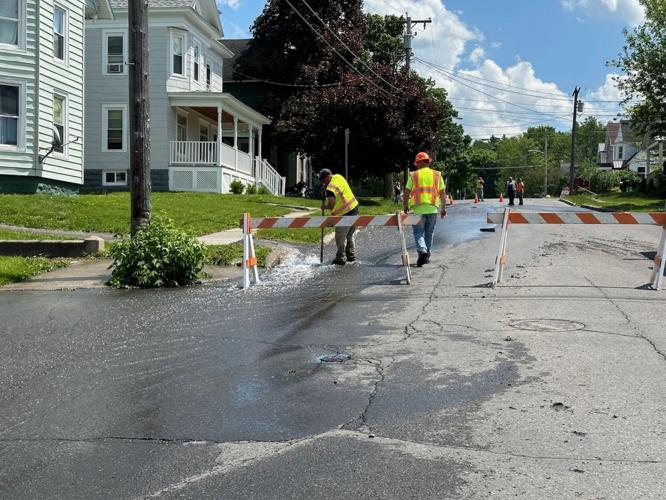 Franklin Street floods in Watertown from burst water main | Public ...