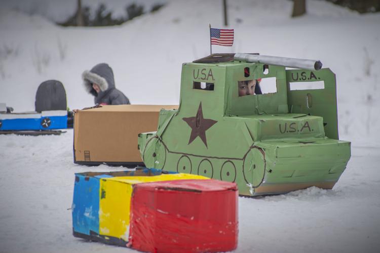 PHOTOS: Cardboard sled competition in Canton | Kidscontent | nny360.com