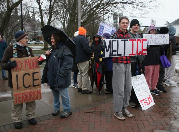Weekly demonstration in Canton swells to nearly 80 in protest of ICE ...