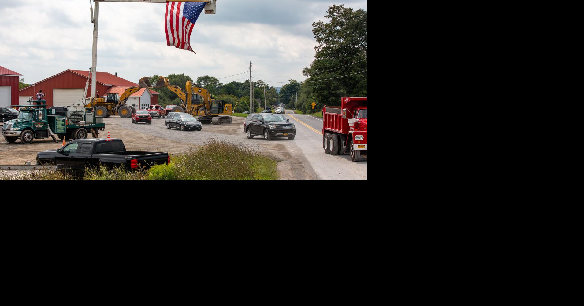 Procession of dump trucks honors late owner of Kings Quarry | Community ...