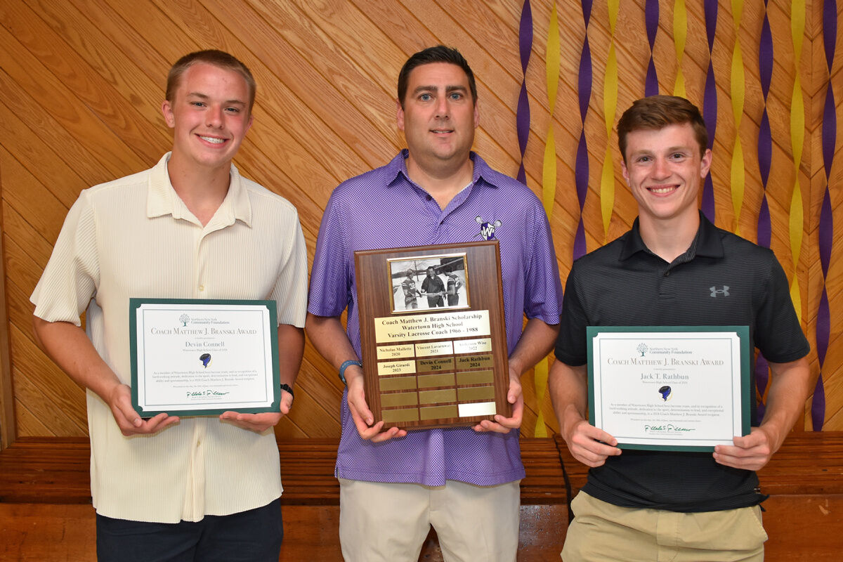 High school lacrosse: Watertown’s Connell, Rathbun named Branski Award ...
