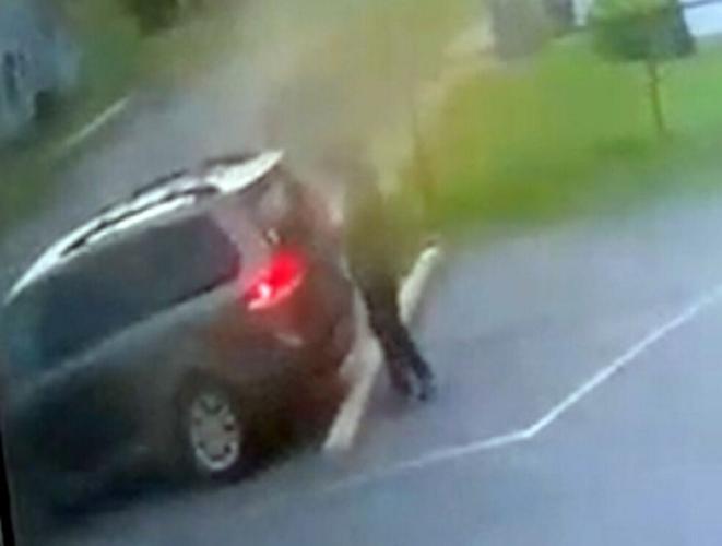 Man caught on video sets van on fire with woman inside in Dexter ...