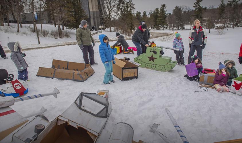 PHOTOS: Cardboard sled competition in Canton | Kidscontent | nny360.com