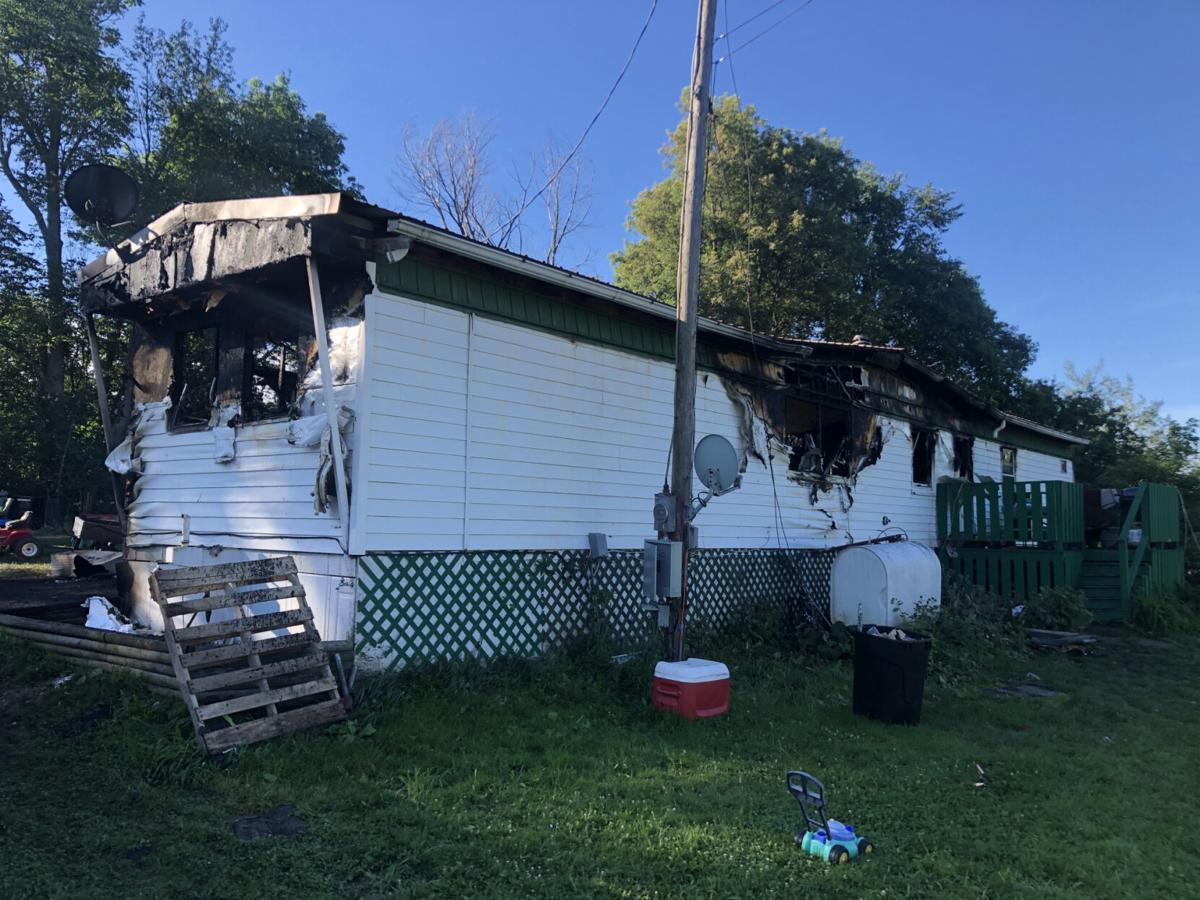 Departments spend four hours battling total-loss trailer fire in ...