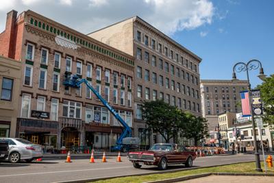 PHOTO: Facade work continues at Paddock Arcade | Jefferson County News ...