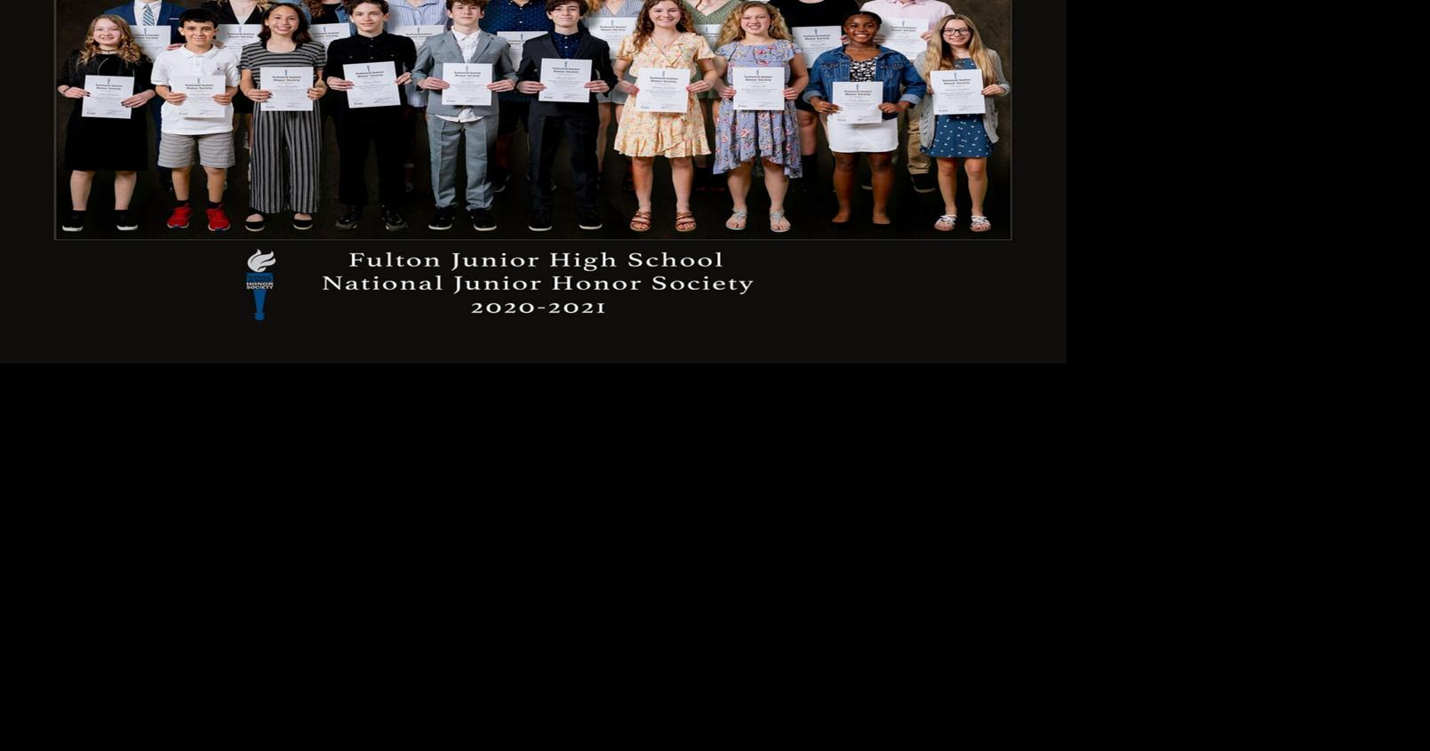 Fulton Junior High School inducts 27 into National Junior Honor Society ...